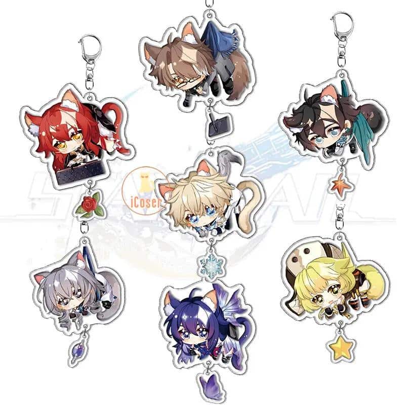 Honkai Star Rail Keychain Himeko March 7th Sampo Koski Blade Cosplay ...