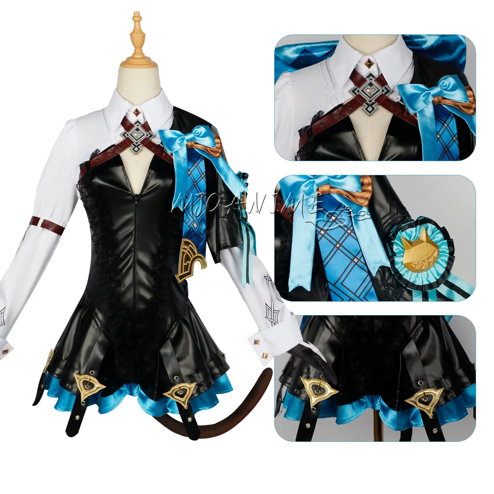 in stock Genshin Impact Lynette Cosplay Costume Wig Fontaine Lyney ...