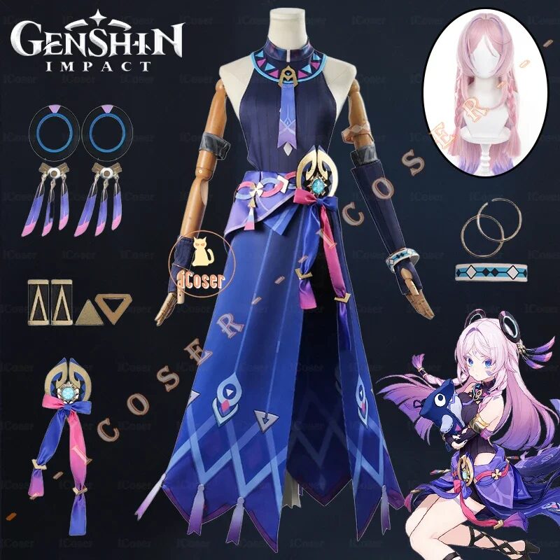 Genshin Impact Citlali Cosplay Kostüm Natlan Halloween Party Frauen ...