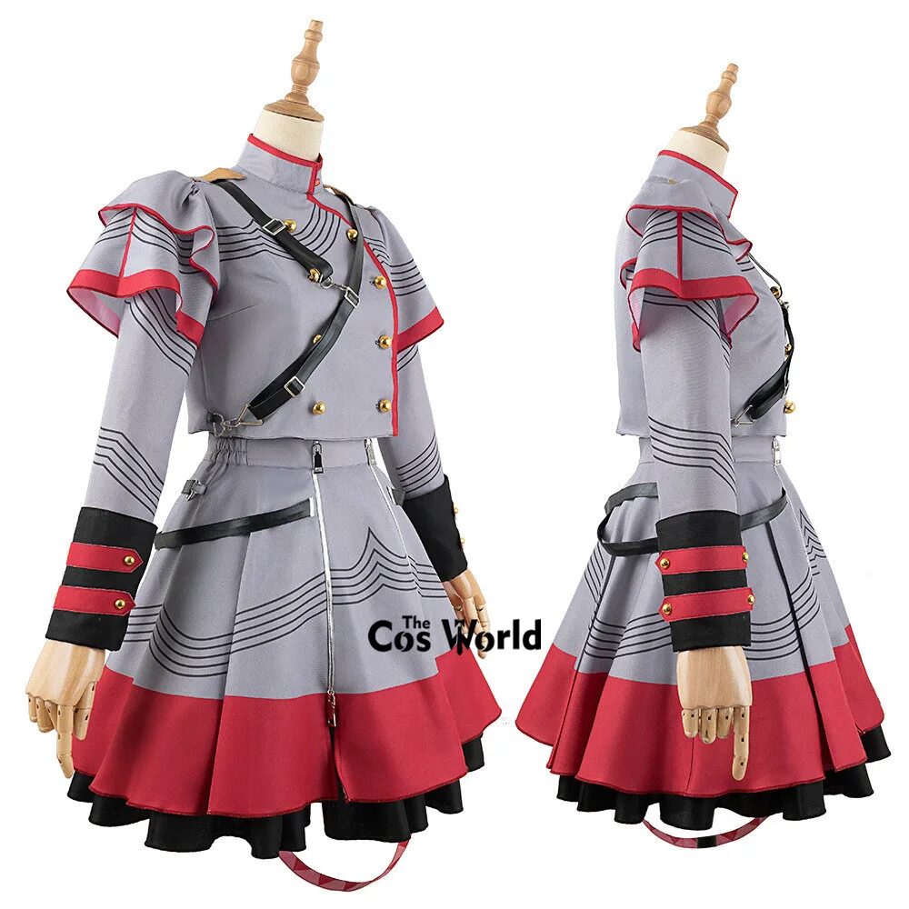 VTuber UTAU Synthesizer Kasane Teto Uniform Anime Cosplay Costume ...