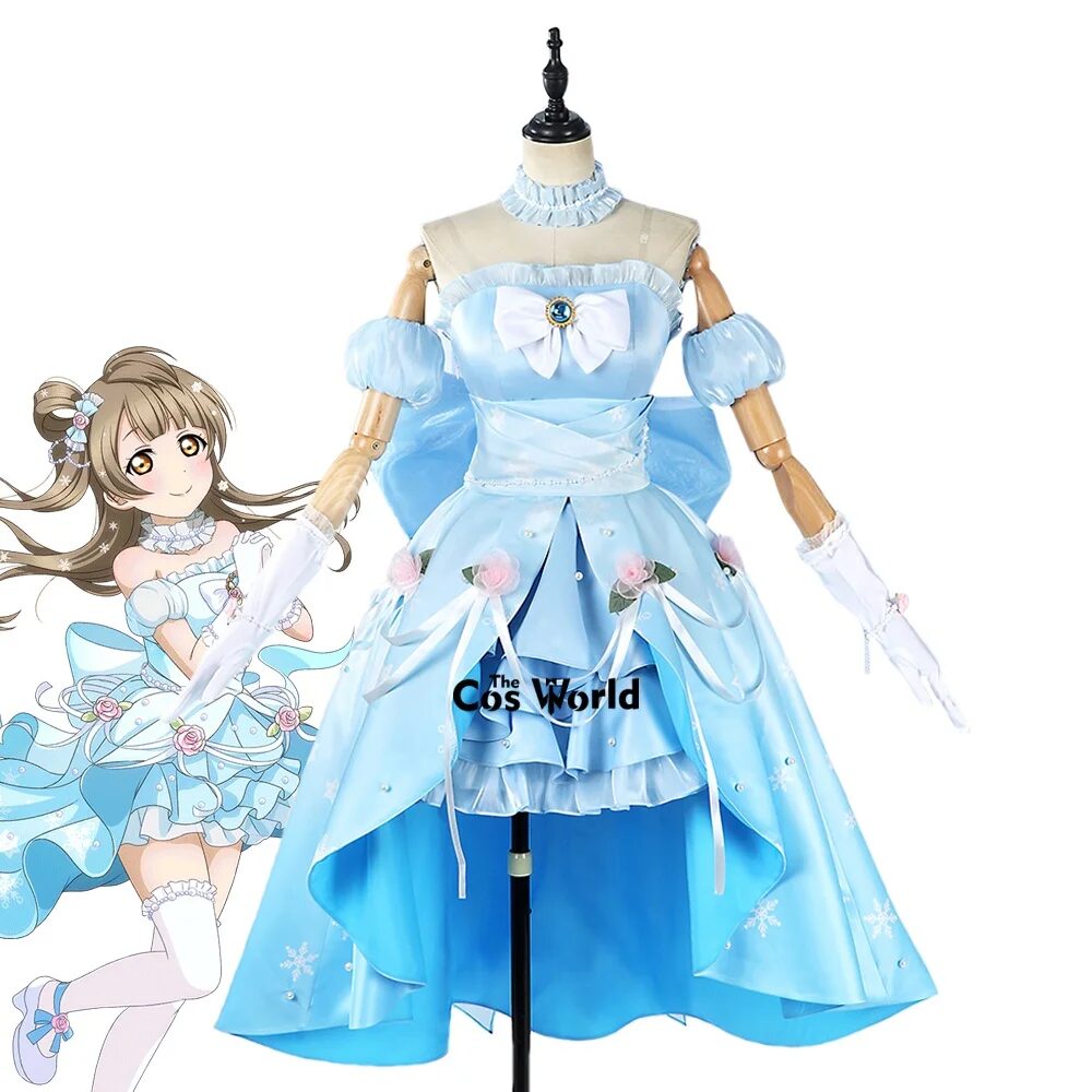 Love Live Minami Kotori Snow Dress Anime Cosplay Costume | CosplayHero