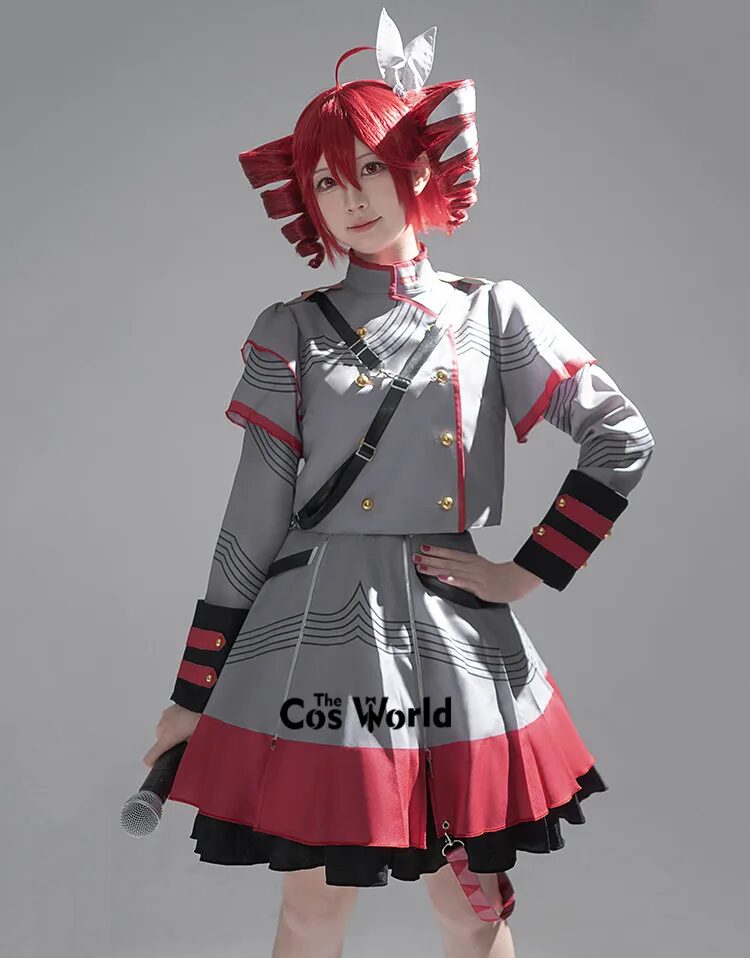 VTuber UTAU Synthesizer Kasane Teto Uniform Anime Cosplay Costume ...