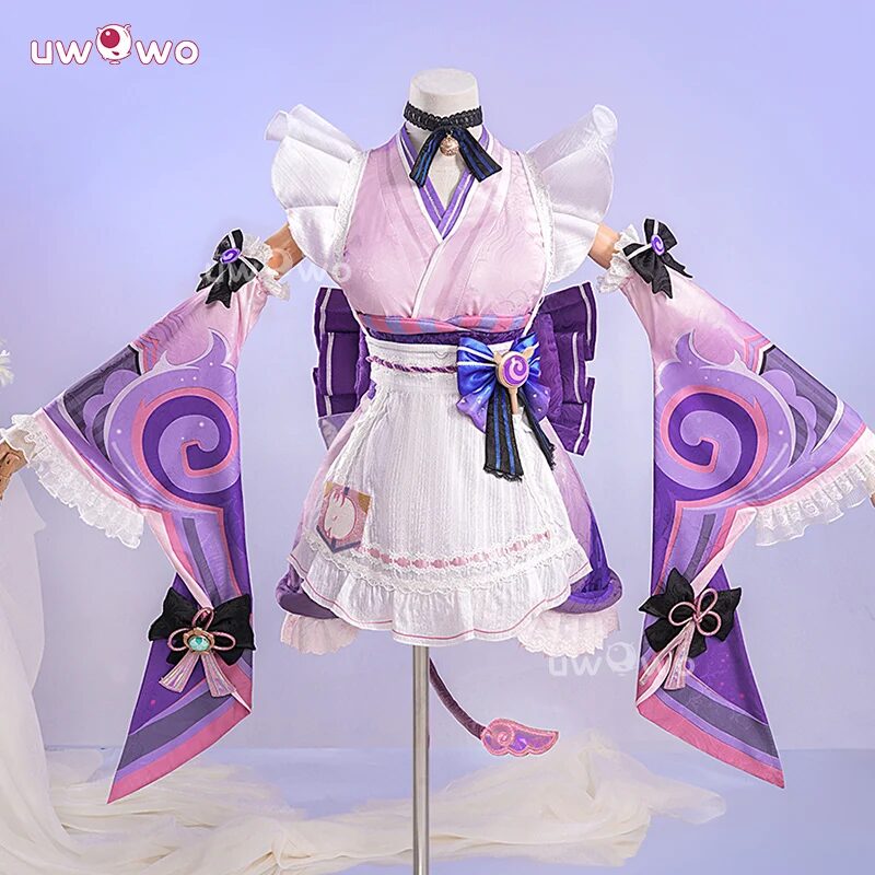 Yumemizuki Mizuki Cosplay Kostüm mit Fächer - Genshin Impact | CosplayHero
