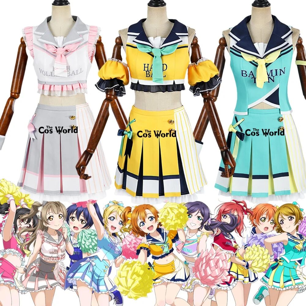 Love Live Cheer Girl Cheerleaders Kousaka Honoka Minami Kotori Sonoda ...
