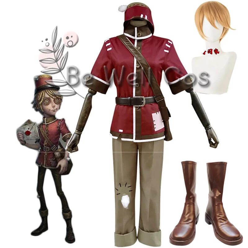 Game Identity V Postman Victor Grantz Cosplay Kostüm Survivor Red ...